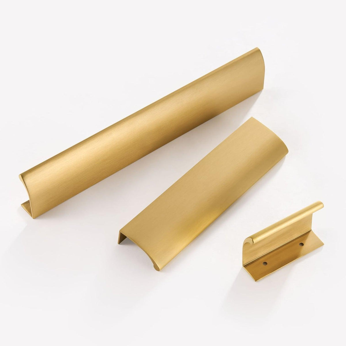Leif Pull Handles - Modern Edge-Mounted Brass Cabinet Hardware ...