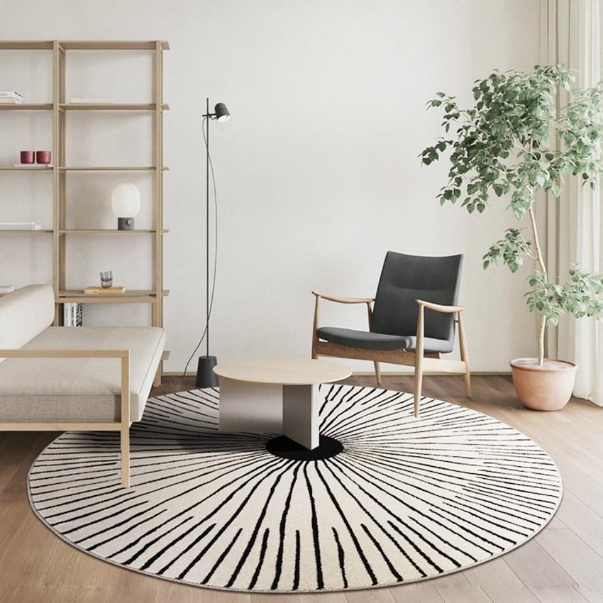 Radial Scandinavian Round Area Rug – INSPIRA LIFESTYLES