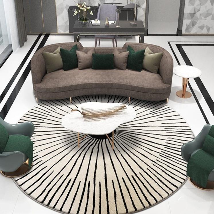 Radial Scandinavian Round Area Rug – INSPIRA LIFESTYLES